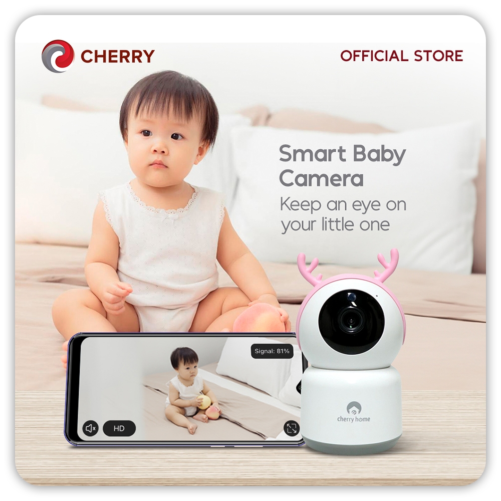 CHERRY Smart Baby Camera (Pink, 1080P) | Shopee Philippines