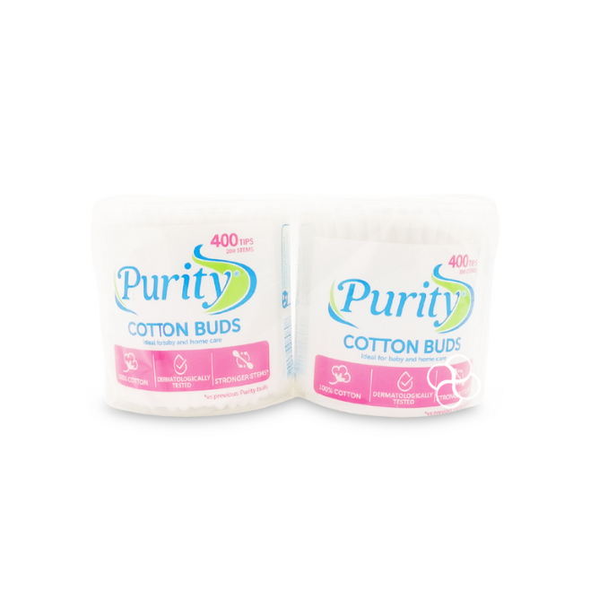 Purity Cotton Buds 2 x 400 Tips | Shopee Philippines