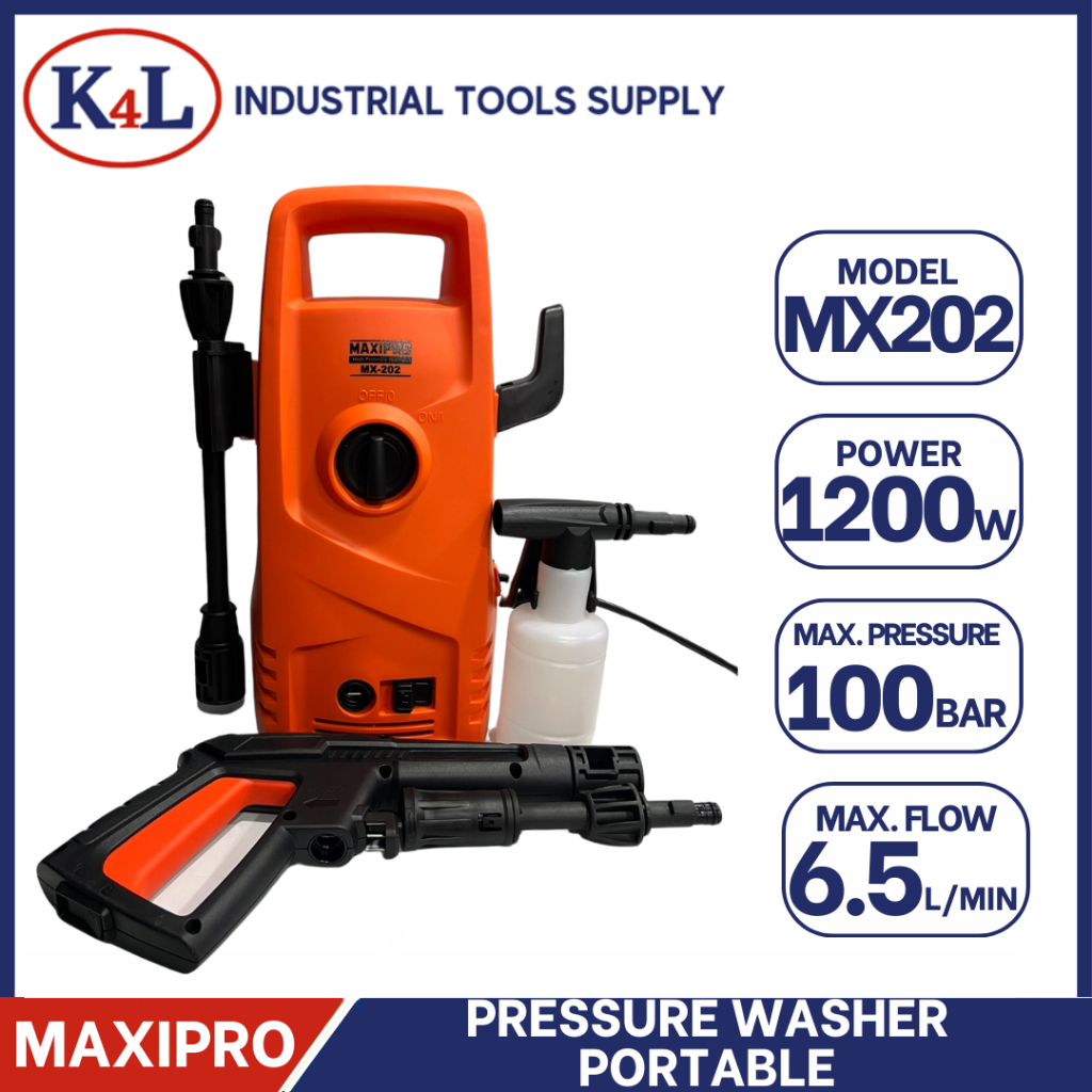 Maxipro Portable High Pressure Washer 1200W MX202 | Shopee Philippines