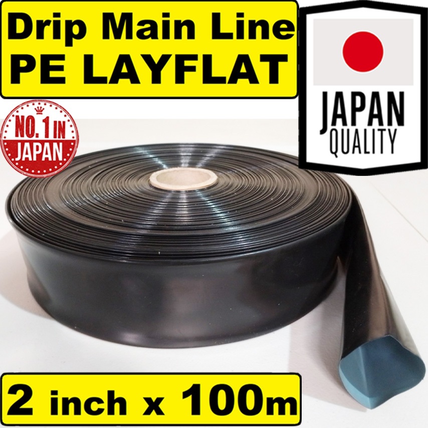 LAY FLAT HOSE DRIP IRRIGATION MAIN LINE 2 inch x 100m PE LAYFLAT GARDEN ...