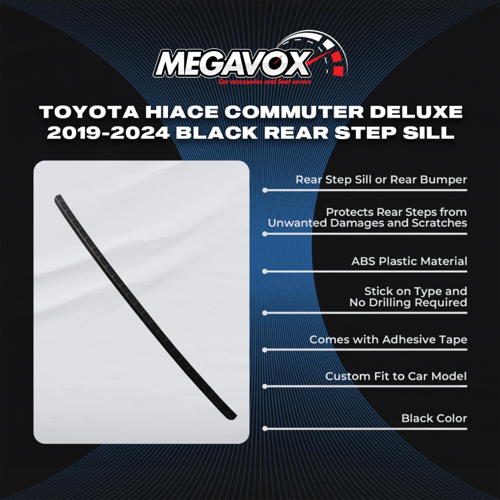 Toyota Hiace Commuter Deluxe 2019-2024 Black Rear Step Sill | Shopee ...