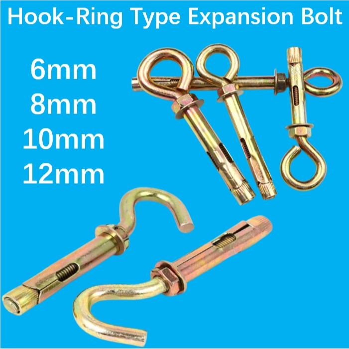 Toyu 6mm Hook And Ring Type Expansion Bolt Anchor Eye Expansion Screw ...