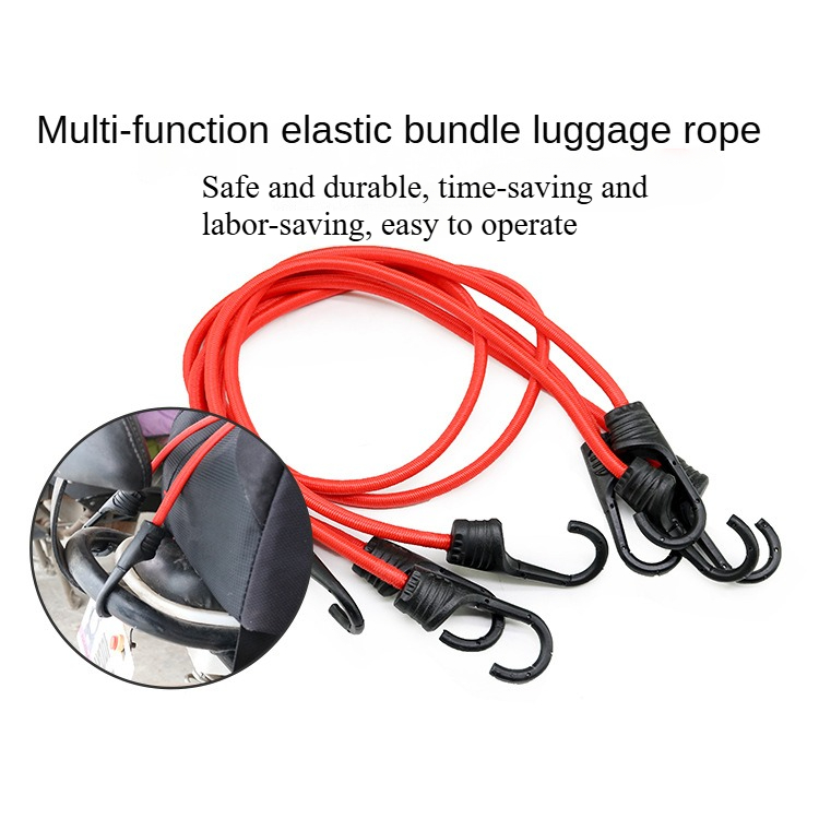 Bungee Cords With Hooks Elastic Rope Straps For bike Motorcyle Camping ...