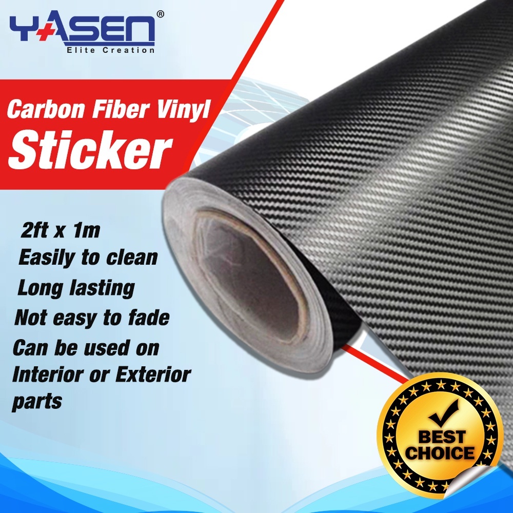 Yasen Carbon Fiber Vinyl Foil Film Car Wrap Roll Pvc Sticker Decal ...