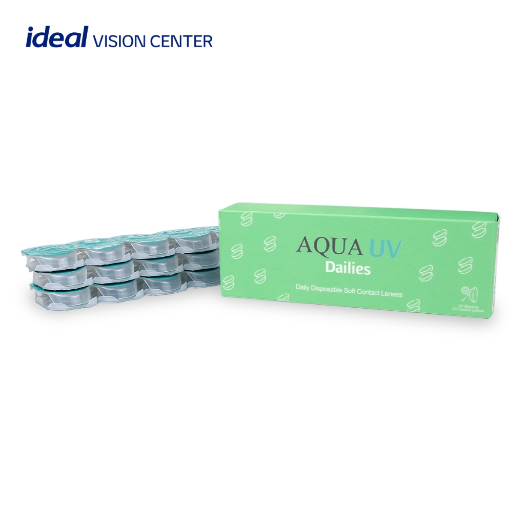 AQUA UV 30's Dailies Disposable Clear Soft Contact Lens (30 Same Grade ...