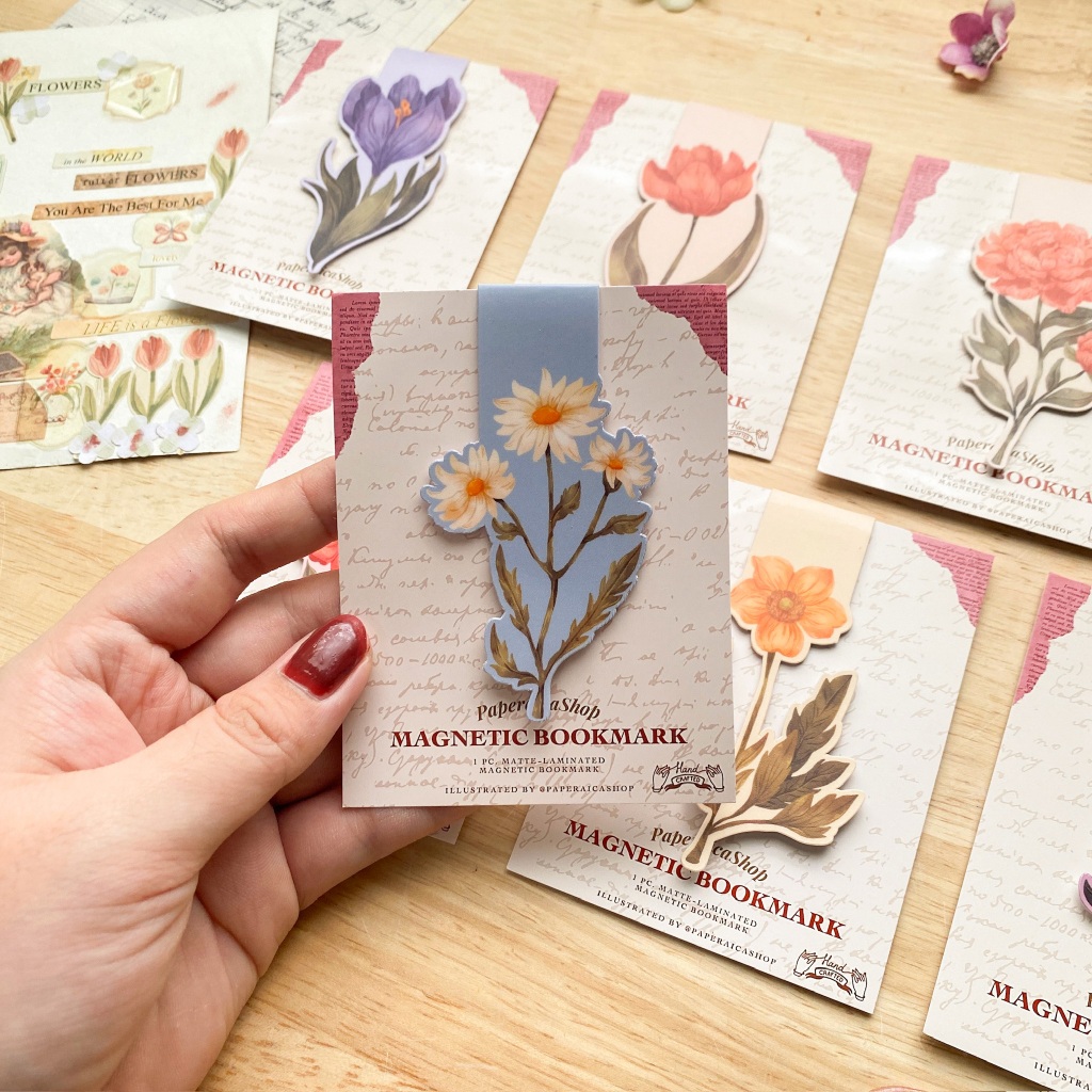 Daisy Magnetic and Metal Bookmark Set, Spring Bookmarks, Cute Bookmarks ...