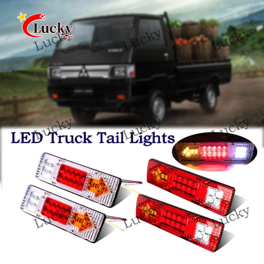 LC 12V 24V LED Car Truck Lorry Brake Light Stop Turn Rear Tail Trailer ...