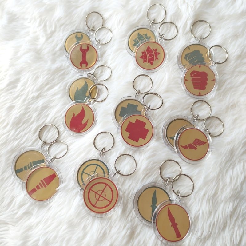 SUGARRUSHSATO TF2 Team Fortress 2 Class Logo Keychains (B-GRADE ...