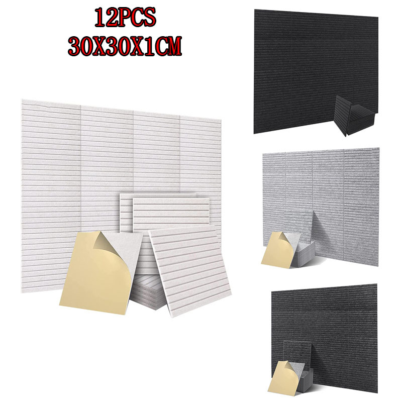 6/12PCS 30X30X1CM Professional-grade soundproof board, soundproof wall ...