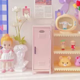 Cute Mini Locker with FREE lock Hut Storage Cabinet Storage Box Student ...