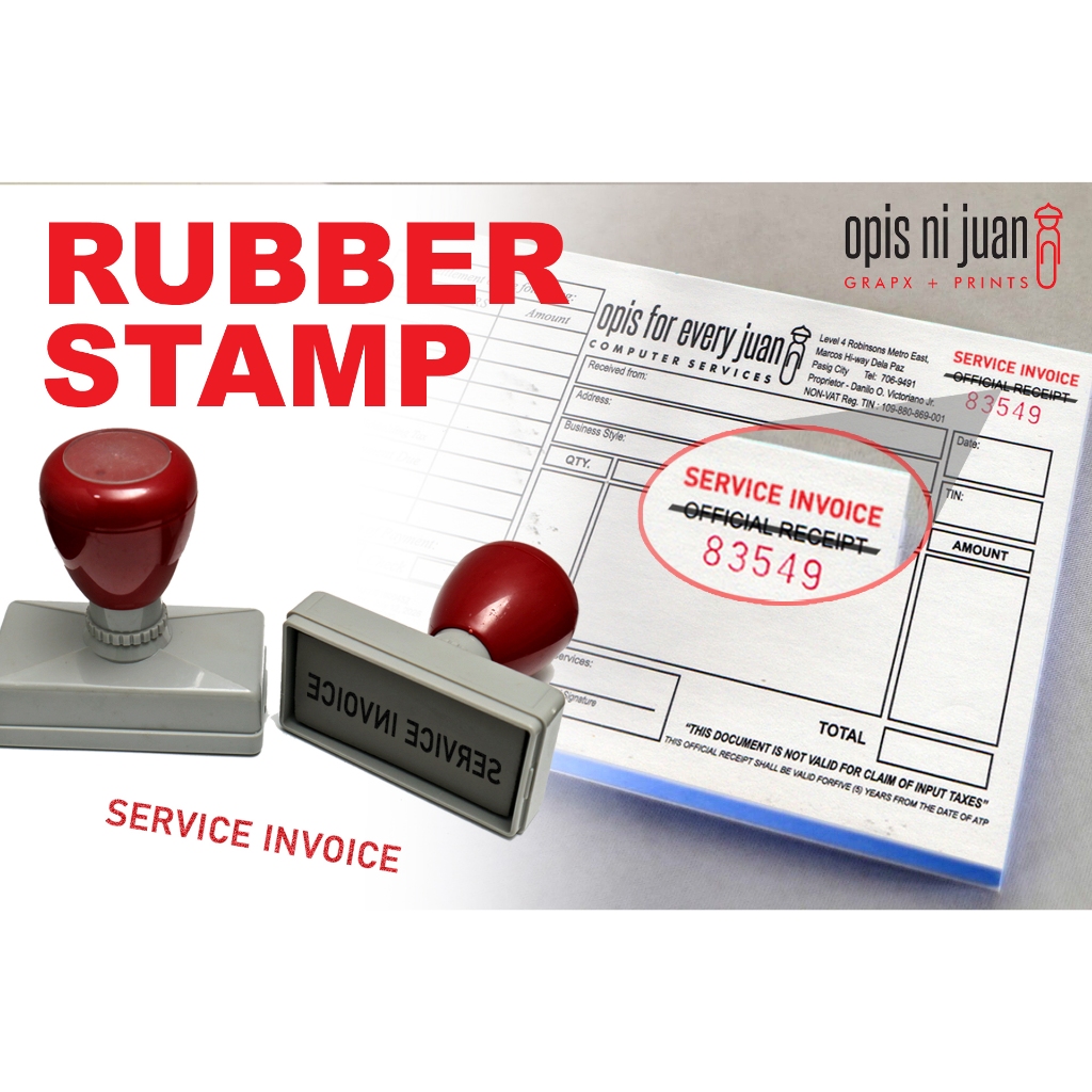 opisnijuan Customized SERVICE INVOICE STAMP | Shopee Philippines