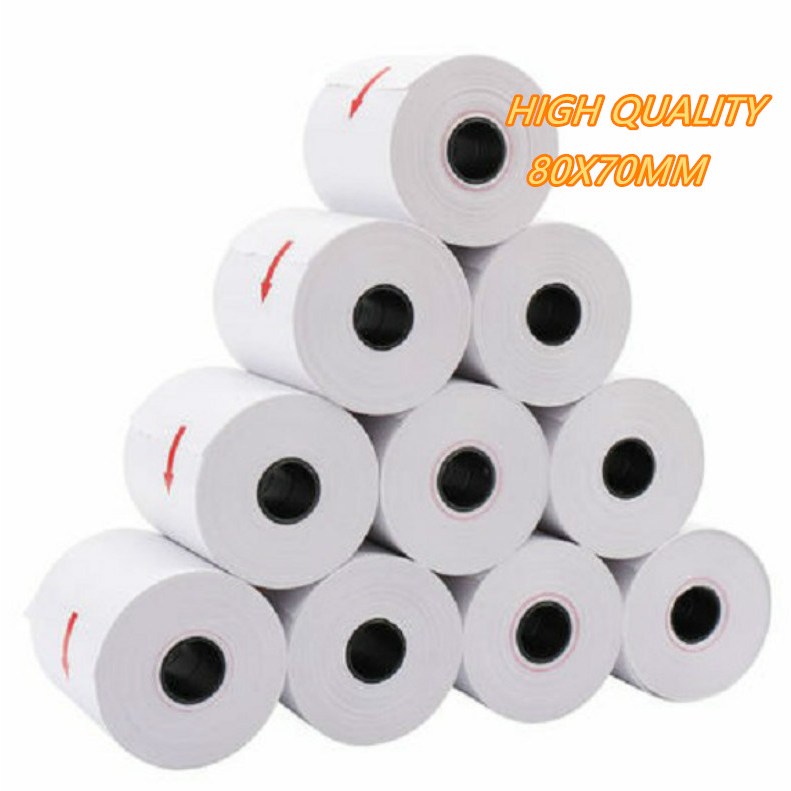 Thermal POS Receipt Paper Glossy Paper 80MM x 70MM | Shopee Philippines