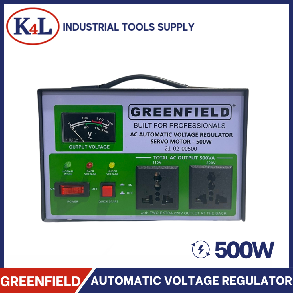 Greenfield AVR 500W Automatic Voltage Regulator Servo Motor | Shopee ...