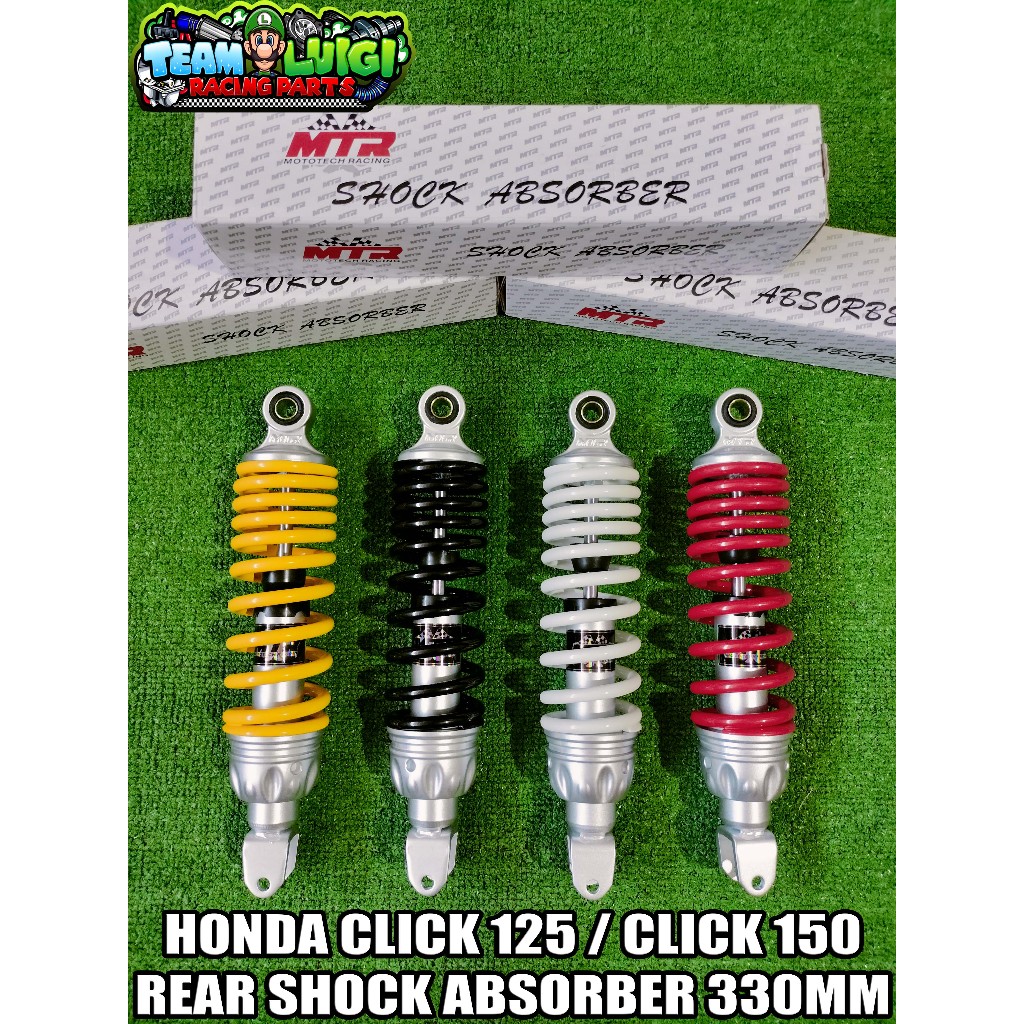 MTR HONDA CLICK 125 / CLICK 150 REAR SHOCK ABSORBER SILVER SERIES 330MM ...