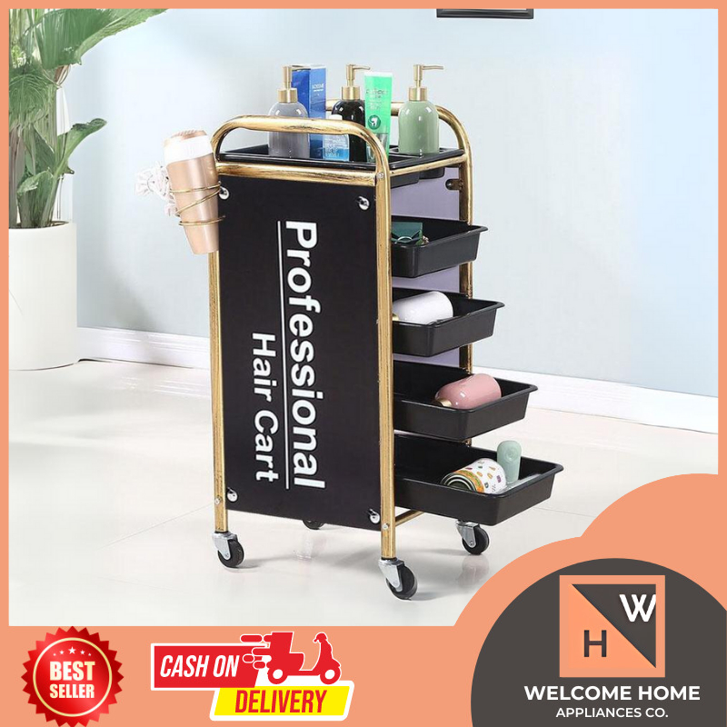 Heavy Duty Salon High End Trolley Cart For Hair Salon 5 Layers Barber ...