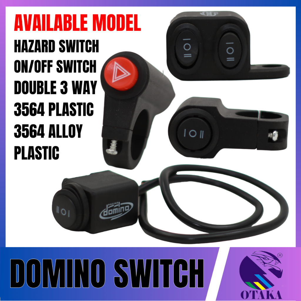 OTAKA MOTORCYCLE DOMINO SWITCH UNIVERSAL RIGHT AND LEFT (SOLD PER PIECE ...