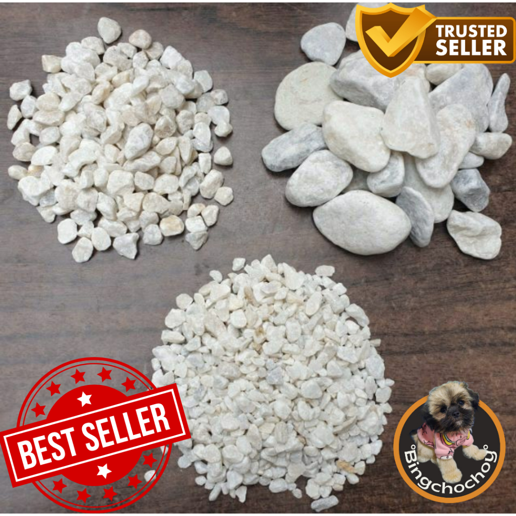 White Marbles Chips/Pebbles for Gardening Aquascaping Landscaping sold ...