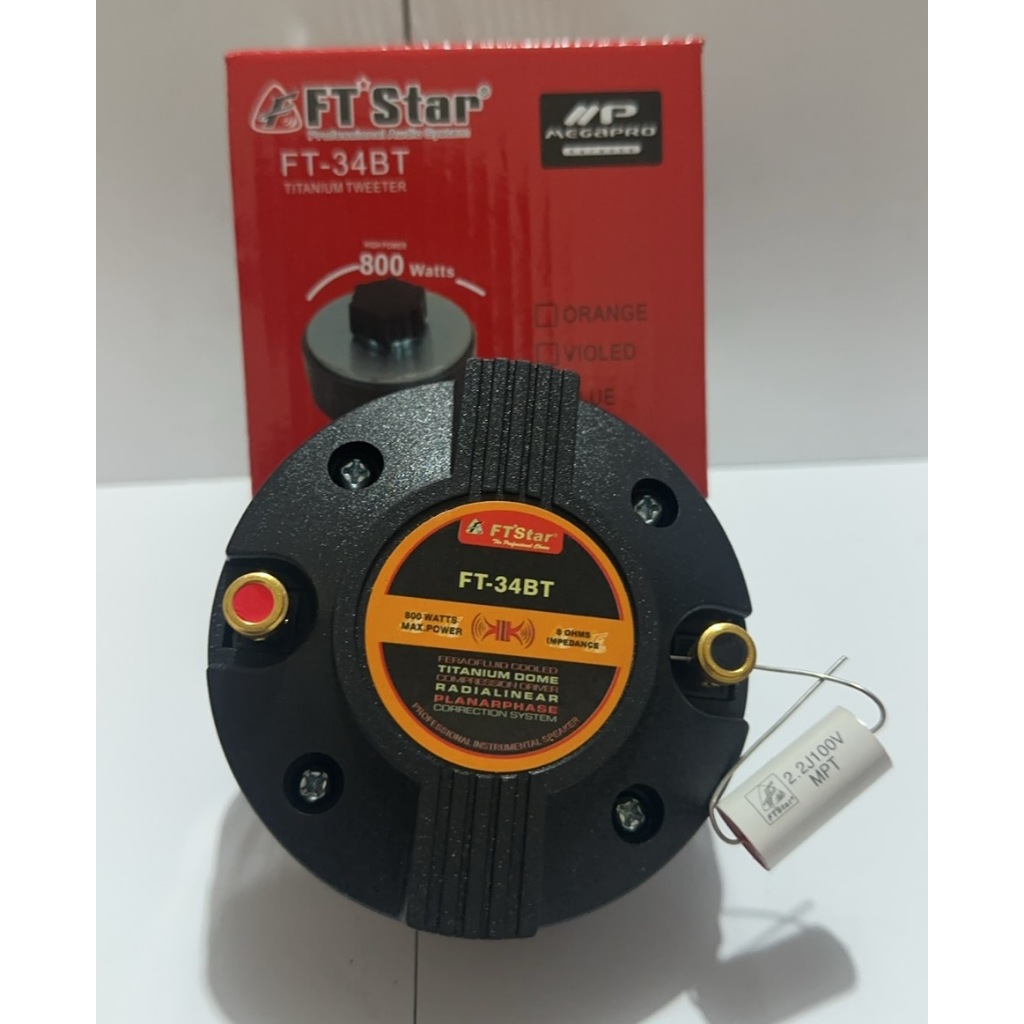 FT STAR Compression Driver Unit Tweeter 800W (FT-34BT) Heavy Duty With ...