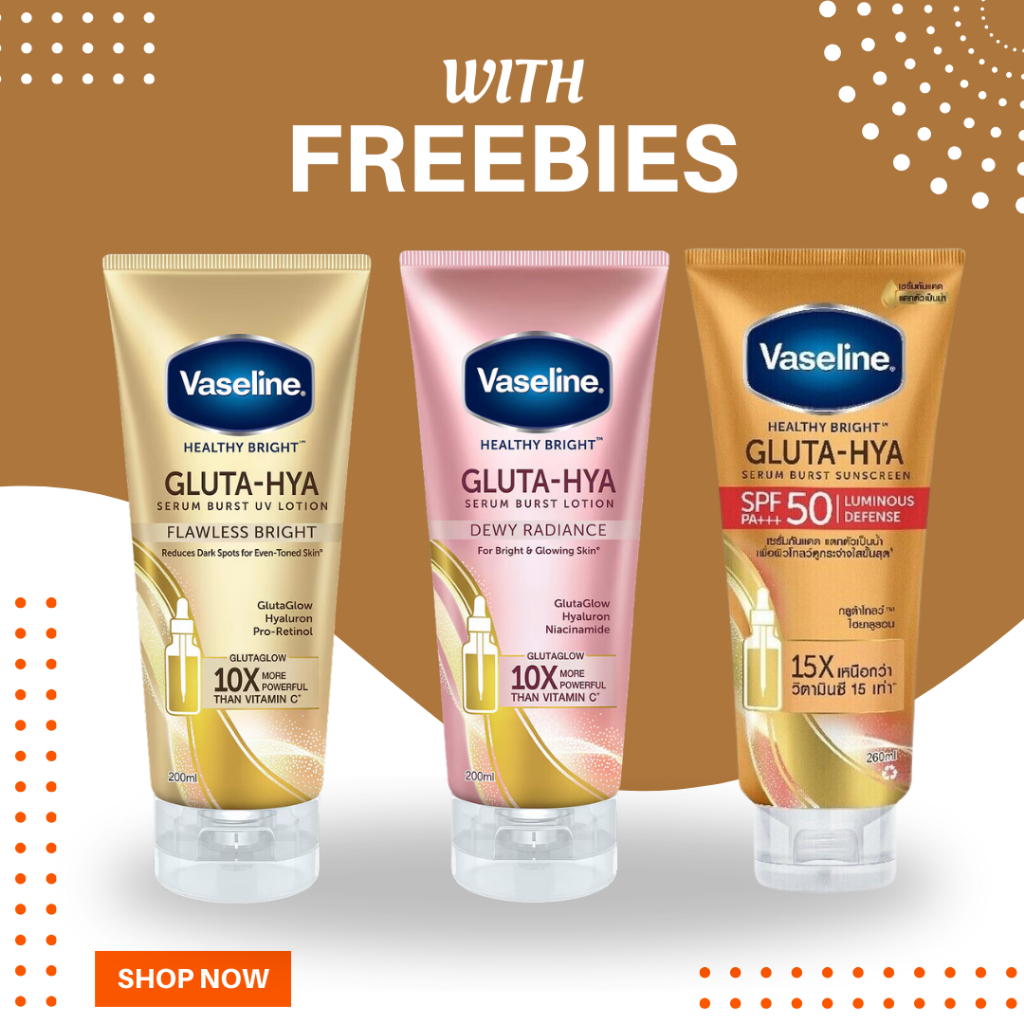 Vaseline Gluta Hya Serum Burst Lotion Flawless Bright Gluta-Hya Serum ...