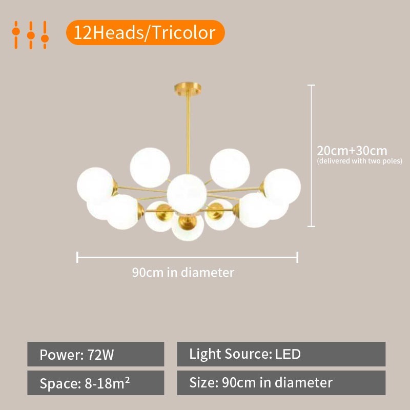 Gecree Living Room Light Nordic Lights Ceiling Light Modern Design ...