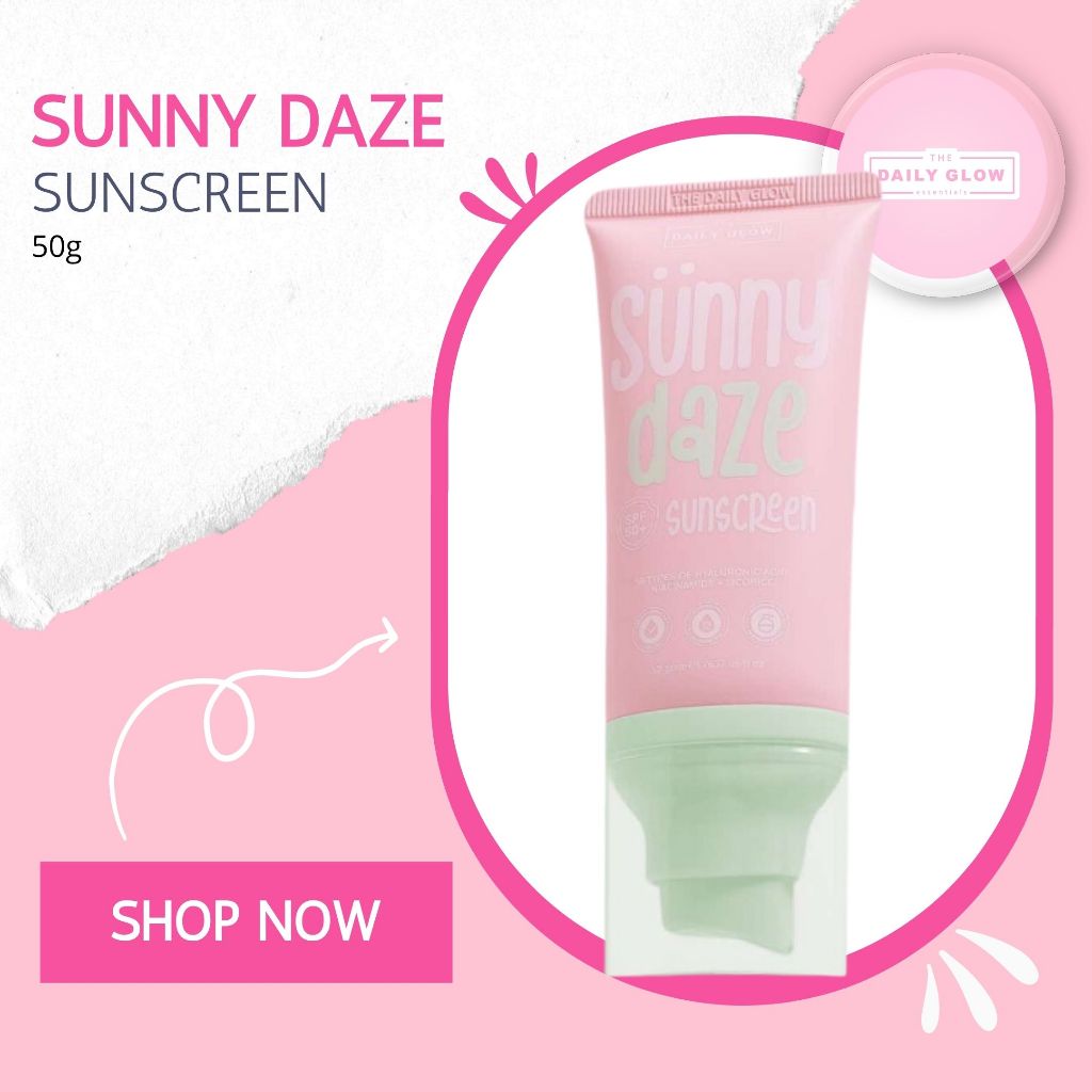 The Daily Glow Sunny Daze Sunscreen 50g | SPF 50 PA+++ with Hyaluronic ...