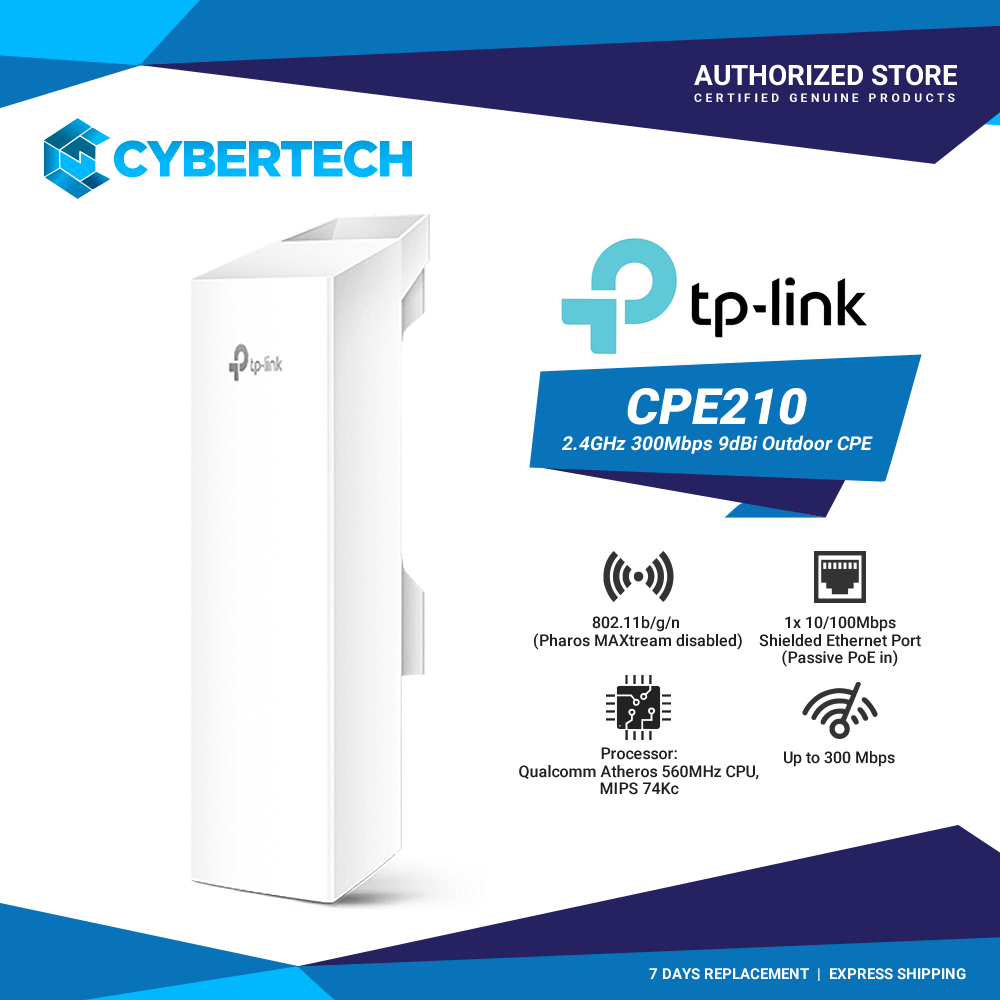 TP-Link CPE210 2.4Ghz 300Mbps 9Dbi Outdoor CPE | Shopee Philippines