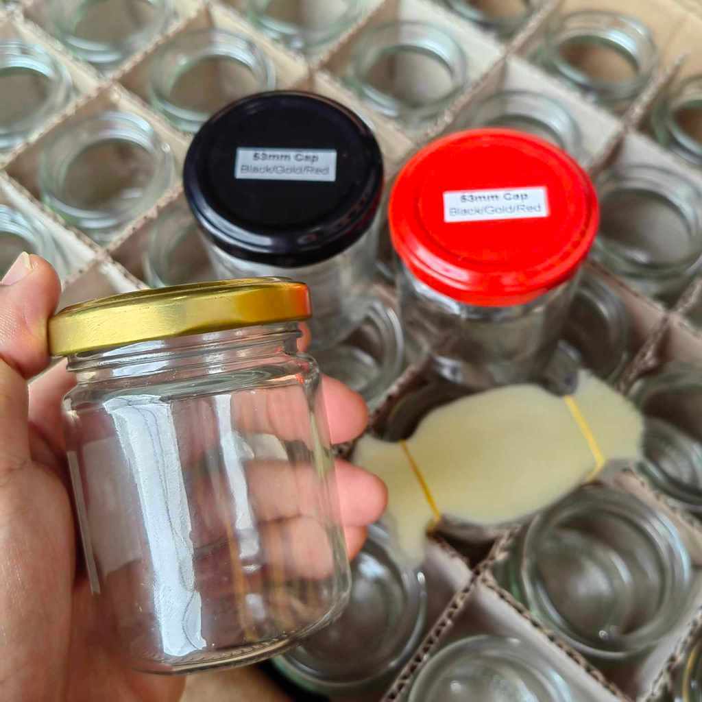 (1 box/ 160pcs)100ml 150ml Round Tall Mini Glass Jar with Metal Lid ...