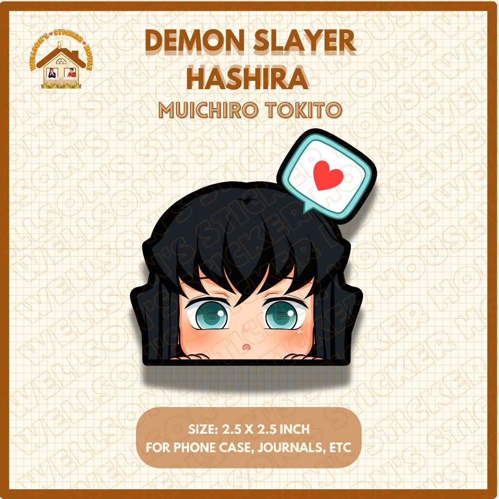 Anime Demon Slayer Muichiro Tokito Vinyl Waterproof Matte Peeker ...