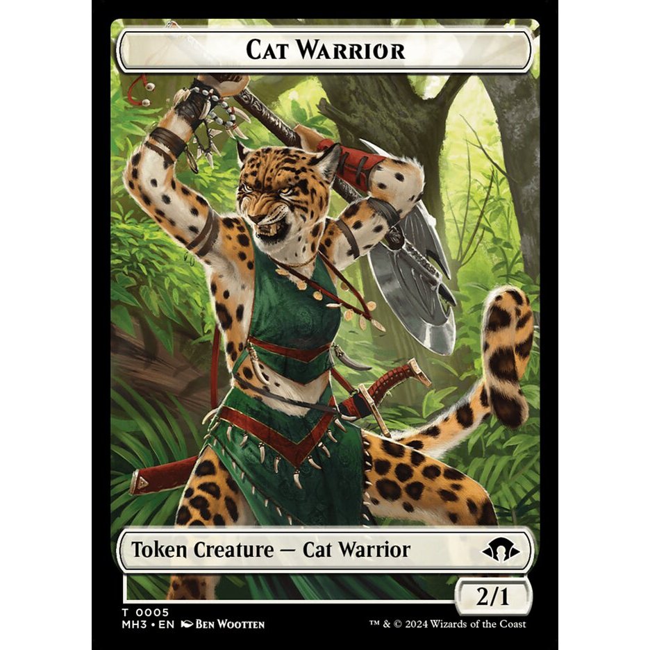 MTG Singles: Cat Warrior Token - Modern Horizons 3 (MH3) | Shopee ...