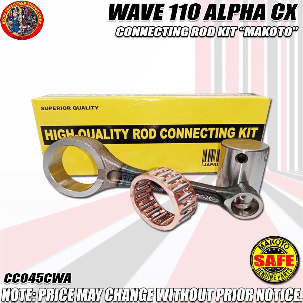 WAVE 110 ALPHA CX CONNECTING ROD KIT "MAKOTO" (CC045CWA) | Shopee ...