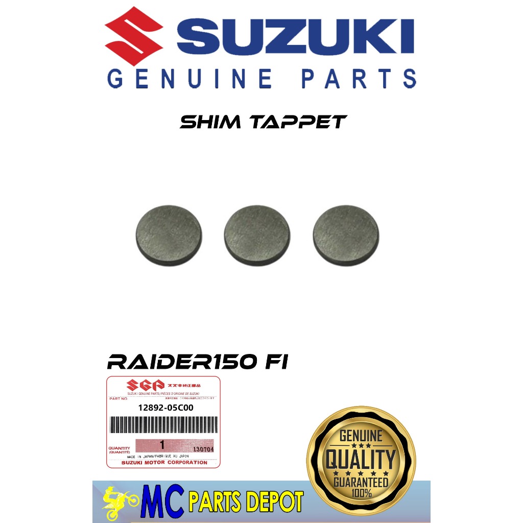 SUZUKI GENUINE SHIM TAPPET FOR RAIDER 150 FI ( 12892-05C00 ) | Shopee ...