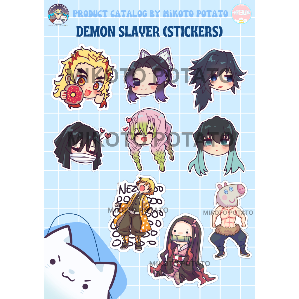 Demon Slayer Stickers by Saggi Aki and Mikoto Potato | Shopee Philippines