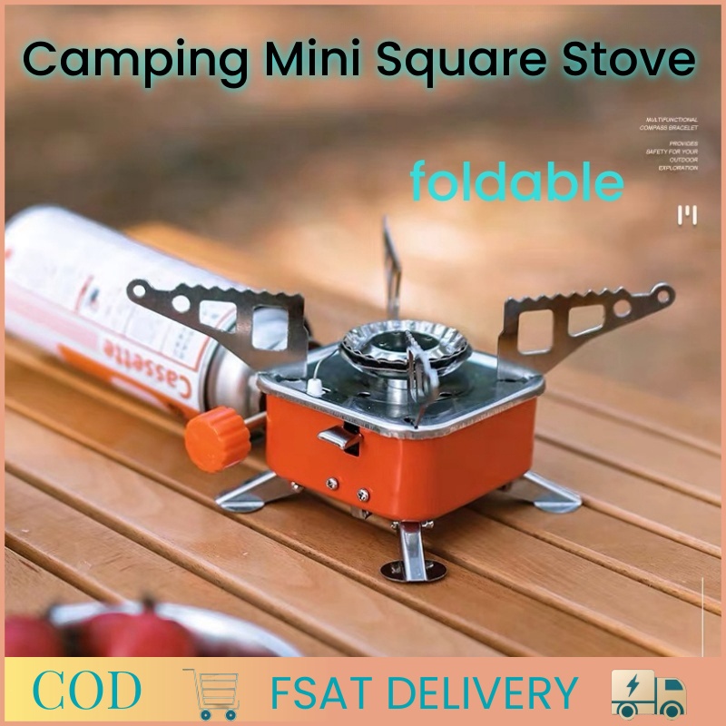 Outdoor Mini Square Stove Camping stove Butane Gas Stove Portable ...