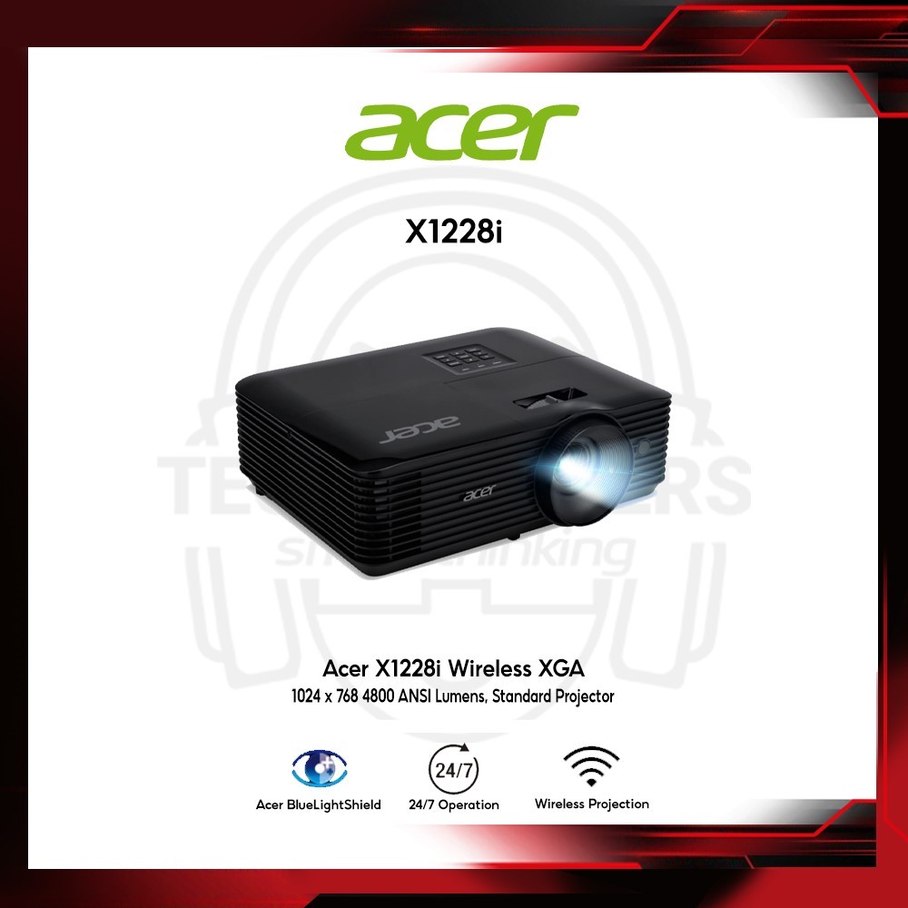 Acer X1228i Wireless XGA 1024 x 768 4800 ANSI Lumens, Standard ...
