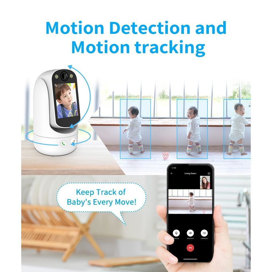 Smart CCTV Camera Two-Way Video Call 10MP 2.8 Inch Screen Night Vision ...