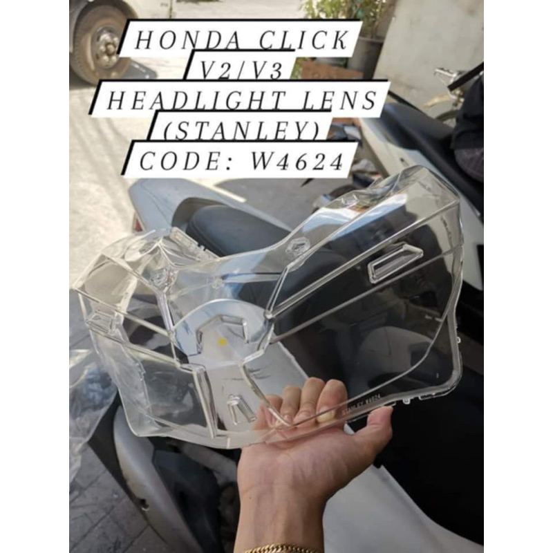 HONDA CLICK V2/V3 HEADLIGHT LENS ORIG STANLEY W4624 CODE | Shopee ...