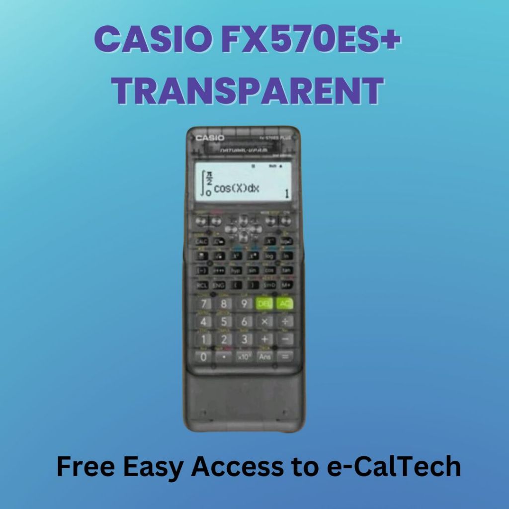 Casio Fx570es Plus 2nd Edition Scientific Calculator in Transparent ...