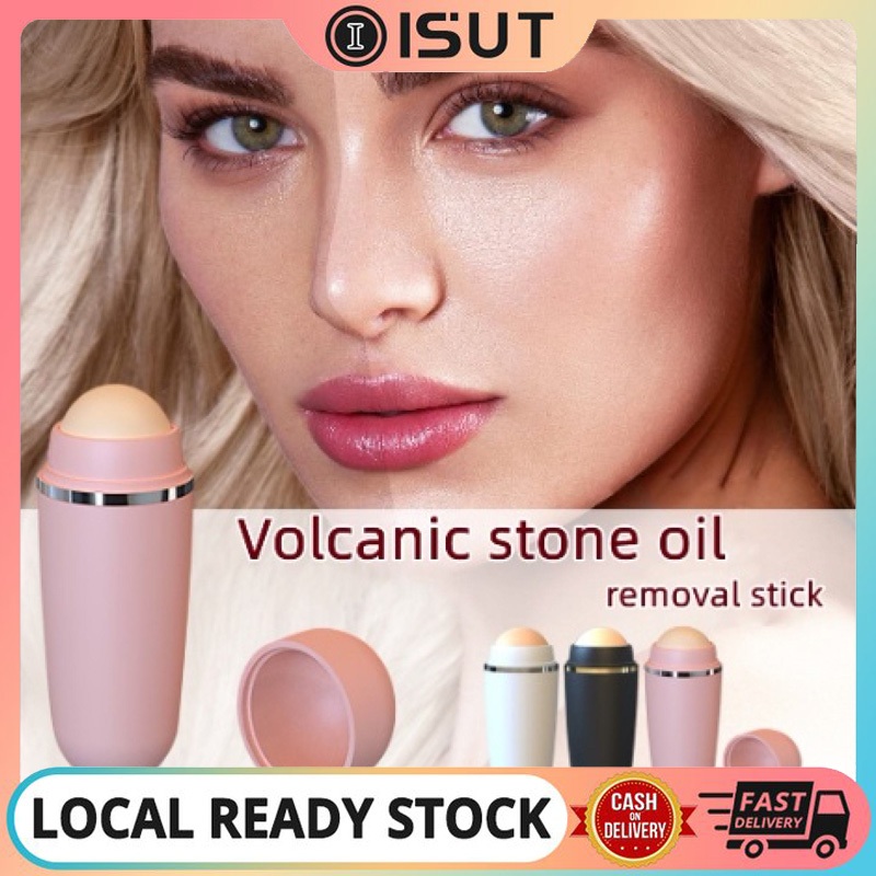 Facial Oil Absorbing Roller Volcanic Stone Oil Control Beauty Roller ...