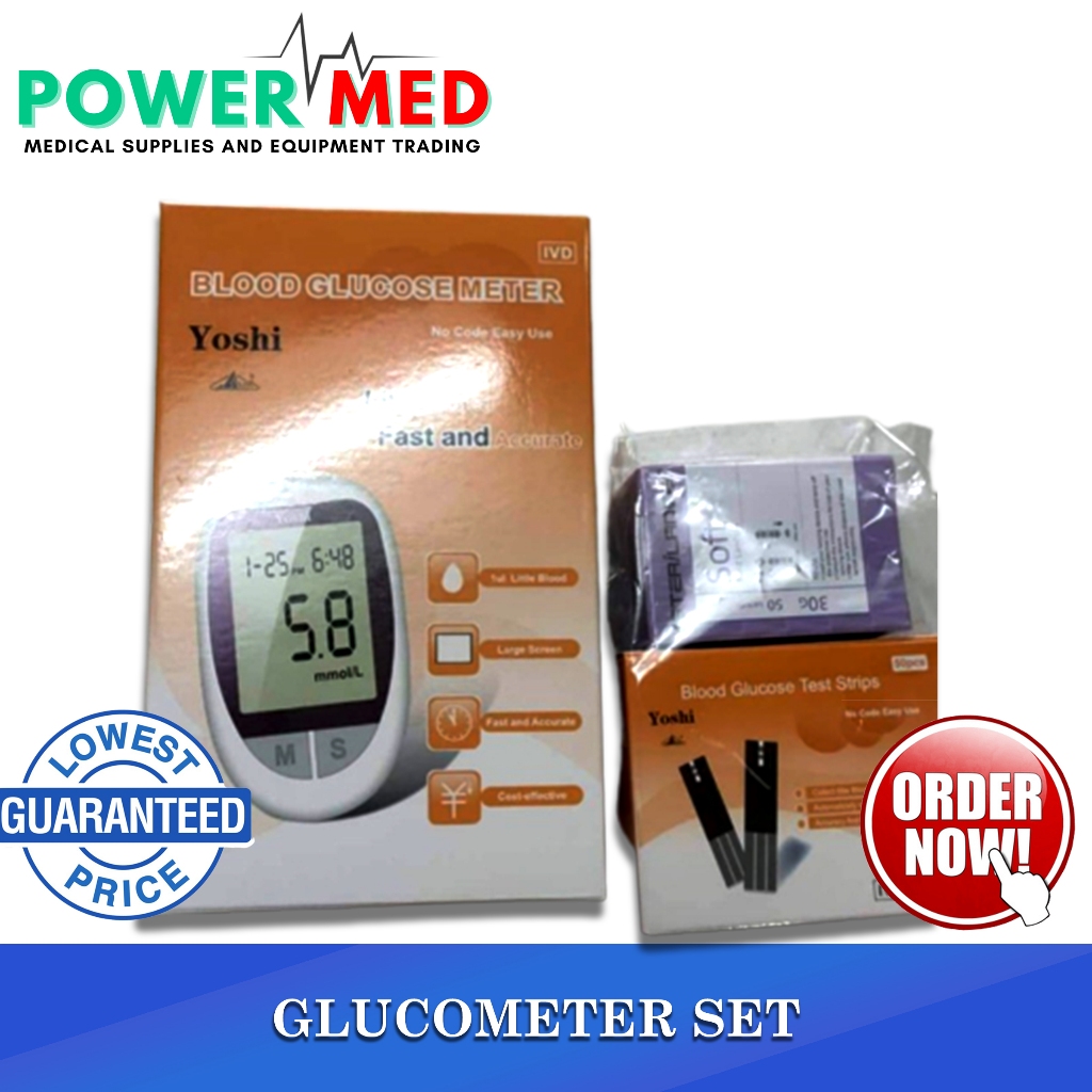 GLUCOMETER SET YOSHI PER PIECE | Shopee Philippines