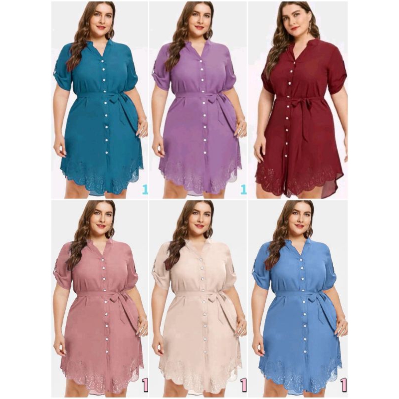 1573 PLAIN DRESS PLUS SIZE FIT TO XL | Shopee Philippines