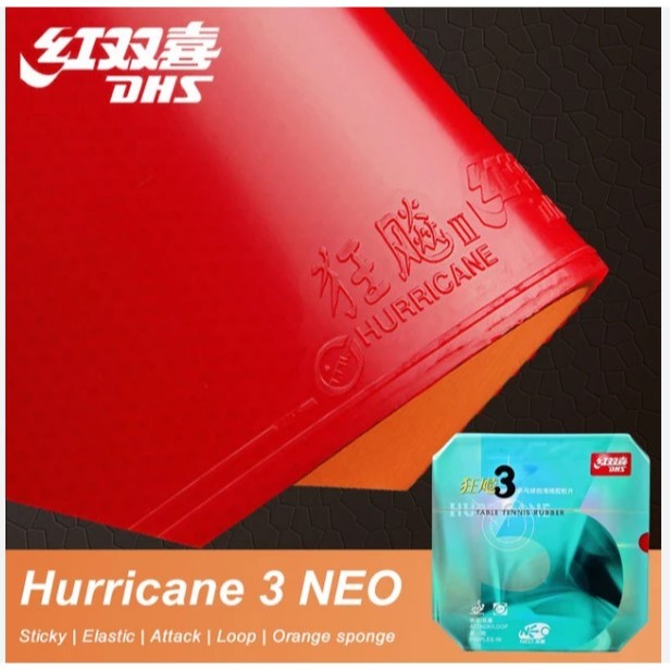 DHS Hurricane 3 Neo DHS PF4 & DHS PF4-50 table tennis rubber Original Pingpong Rubber Authentic ...