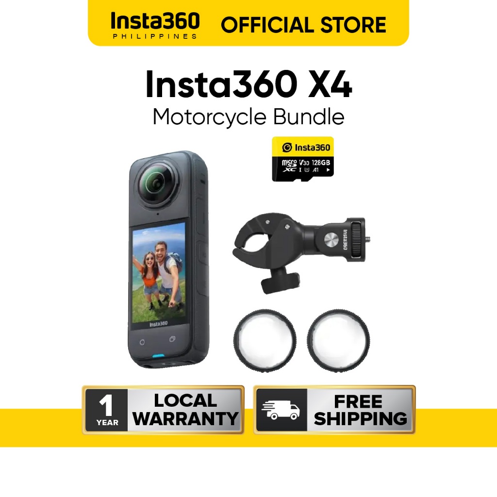 Insta360 X4 Waterproof Action Camera with 8K Resolution and 360° Active ...