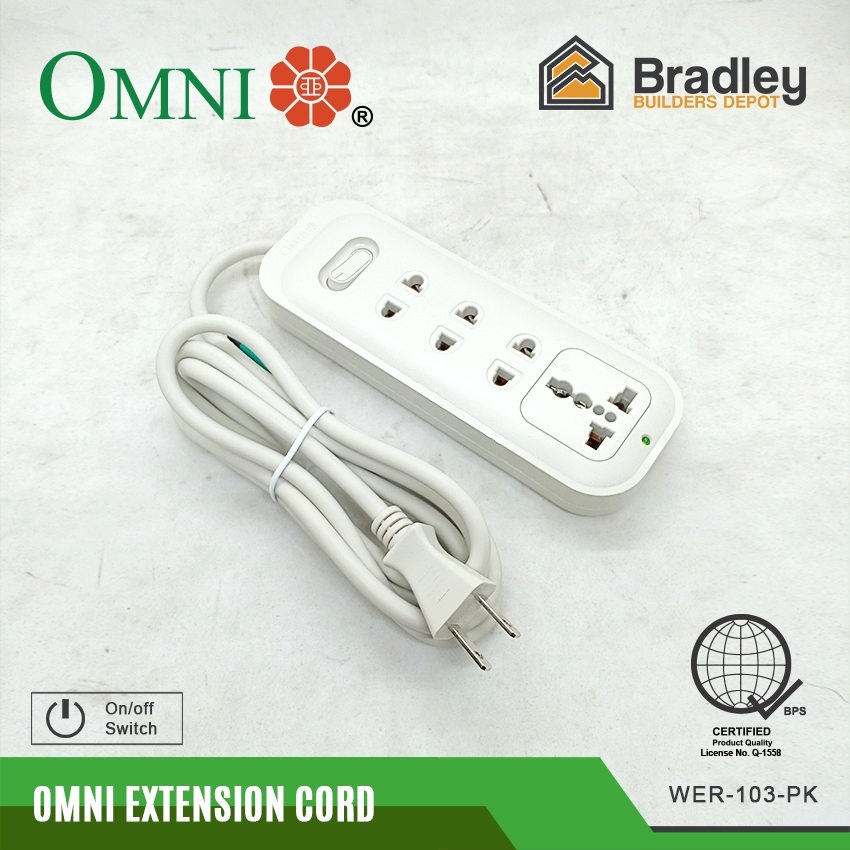 Omni Extension Cord Set with Switch and Universal Outlet (WER-103-PK ...