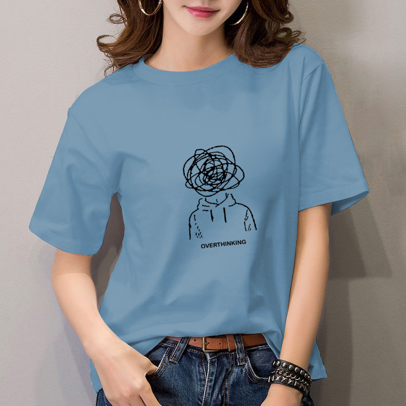 Oversize T Printed Tshirt High Quality Tees for Women Cotton Short ...