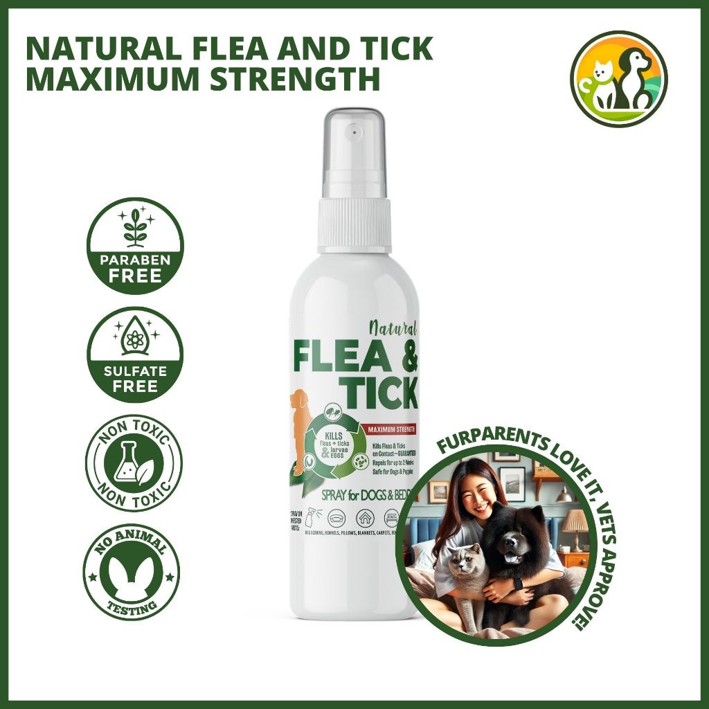 Pets at Play Eco Natural Flea & Tick Spray for Dogs and Cats - Anti ...