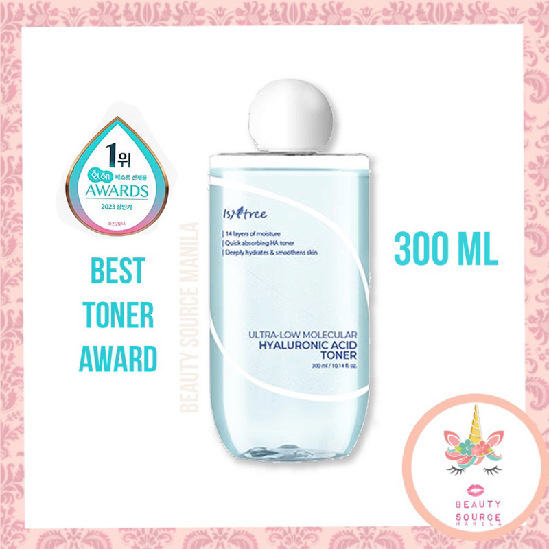 ISNTREE ULTRA LOW MOLECULAR HYALURONIC ACID TONER 300mL | Shopee ...