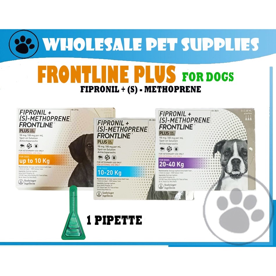 FRONTLINE PLUS (Fipronil+(S)-Methoprene) for DOGS | 1 Pipette | Shopee ...