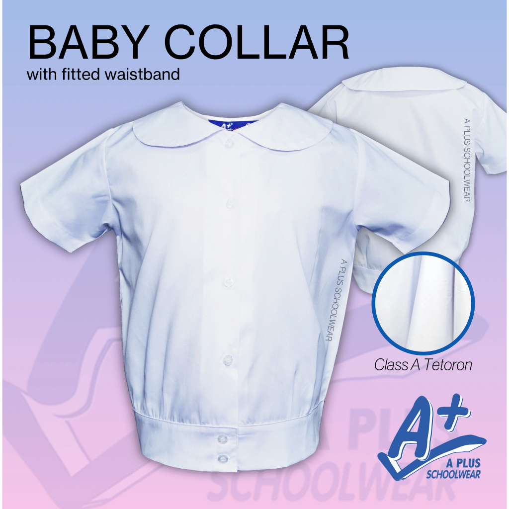 A+ Schoolwear Baby Collar White Blouse with Fitted Waistband (4to20 ...