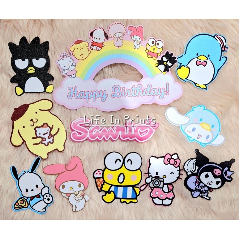 SANRIO, cake topper/KEROPPI, POCHACCO, POMPOMPURIN, TWIN HEARTS ...