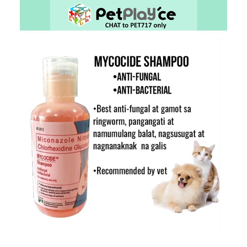 Mycocide Antifungal Pet Liquid Shampoo 150ml Miconazole Nitrate ...